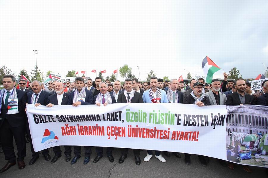 Ağrı İbrahim Çeçen Üniversitesi Gazze için ayakta